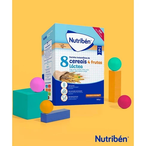 Nutribén Porridge 8 Cereals with 4 Fruits and Milk From 6 Months ...
