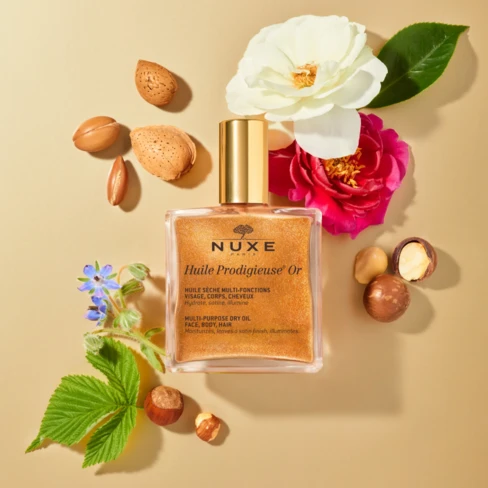 Nuxe Huile Prodigieuse or Multi-Usage Dry Oil Golden Shimmer ...