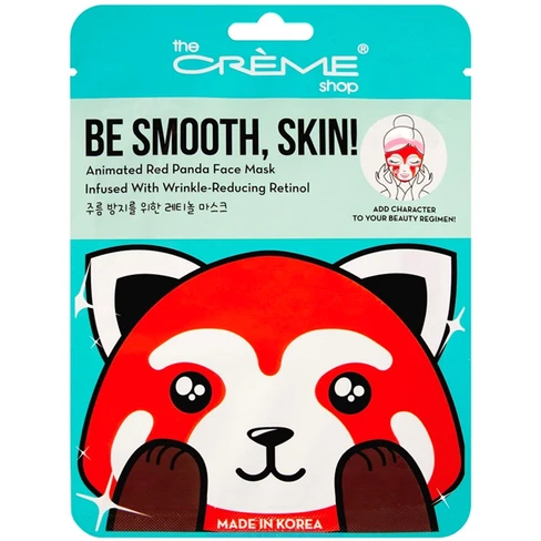 The Crème Shop Animated Sheet Masks Be Smooth, Skin! Red Panda Face ...