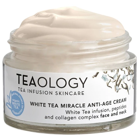 Teaology Crema antiedad milagrosa de té blanco para rostro y cuello ...