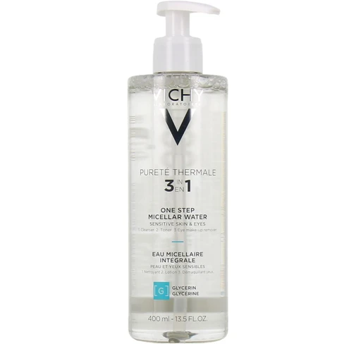 Vichy Pureté Thermale Eau micellaire en une étape 3 en 1 pour peau ...