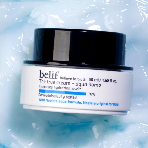 Belif La verdadera crema Aqua Bomb Aumento del nivel de hidratación ...