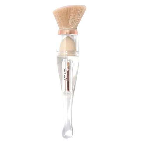 Cala Complexion Trio Angled 3 in 1 Makeup Brush and Sponge Set ...