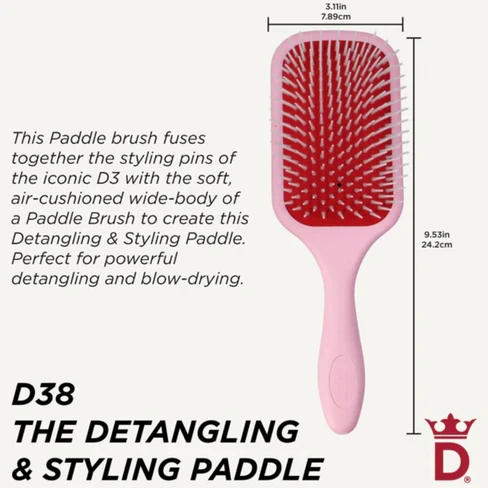 Denman D38 El cepillo de pala para desenredar y peinar el cabello ...