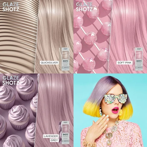A.S.P Hair Glaze Shotz Semi-Permanent Conditioning Masque Soft Pastel ...