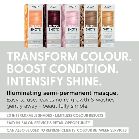 A.S.P Hair Glaze Shotz Semi-Permanent Conditioning Masque Soft Pastel ...