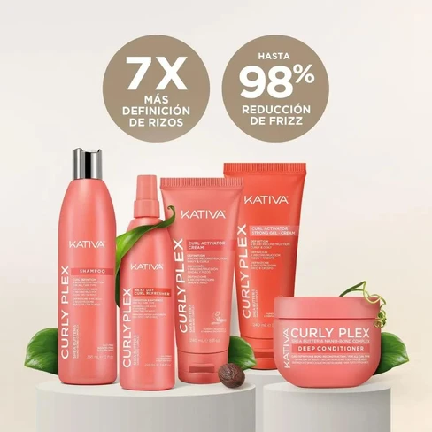 Kativa Curly Plex Shampoo Curl Definition and Bond Reconstruction ...