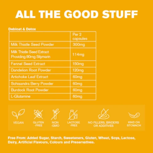 Dr. Vegan Debloat and Detox Food Supplement Digestion and Liver Health ...