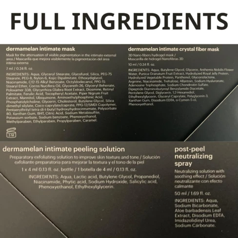 Mesoestetic Dermamelan Intimate Pack - Professional Use Treatment for the Intimate Area ...