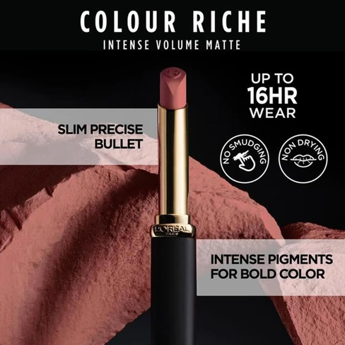 L'Oréal Paris Color Riche Intense Volume Matte Lipstick 16H Duration ...
