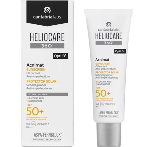 Heliocare 360º Acnimat Sunscreen Face Oil Control Anti-Imperfections ...