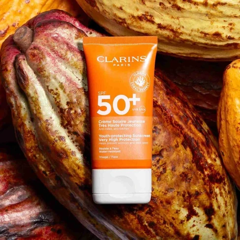 Clarins Youth-Protecting Sunscreen High and Very High Protection for ...