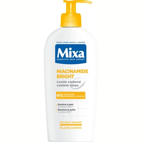 Mixa Niacinamide Bright Illuminating Body Lotion for Dry and Dull Skin ...