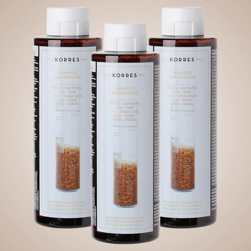 Korres Rice Proteins and Linden Volumizing Shampoo for Thin Hair ...