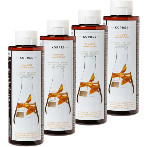 Korres Sunflower and Mountain Tea Moisturizing Shampoo for Coloured ...