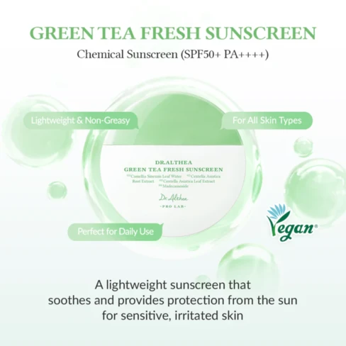 Dr. Althea Green Tea Fresh Sunscreen SPF50+ PA++++ - SweetCare United ...