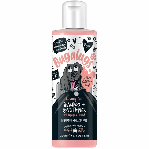 Bugalugs Luxury 2 in 1 Dog Shampoo and Conditioner with Papaya and ...