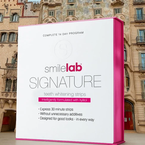SmileLab Tiras de blanqueamiento dental Signature Advanced fáciles de usar - SweetCare Peru