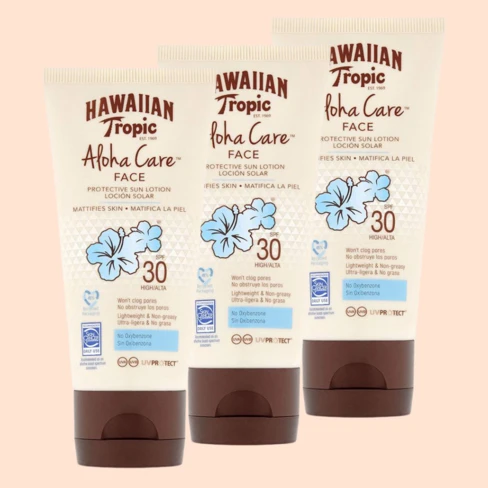 Hawaiian Tropic Loción solar protectora facial Aloha Care SPF30 ...