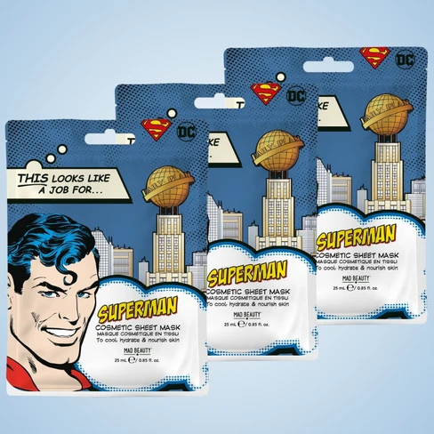 Mad Beauty Warner Brothers DC Superman Cosmetic Facial Sheet Mask ...