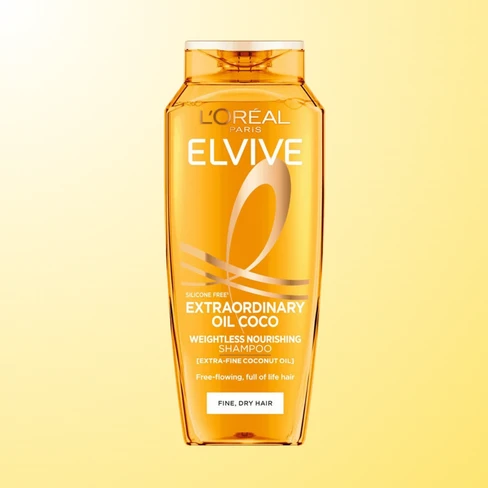 Elvive Champú nutritivo ligero de aceite de coco extraordinario - SweetCare