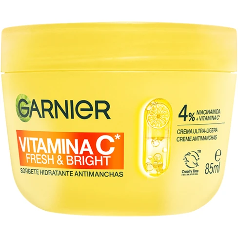 Garnier Vitamin C Crème hydratante au sorbet pour le visage, fraîche et ...