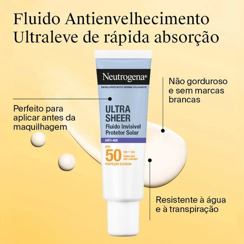 Neutrogena Ultra Sheer Invisible Anti-Aging Sun Fluid - SweetCare Pakistan