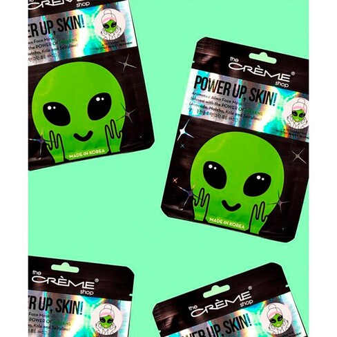 The Crème Shop Animated Sheet Masks Power Up, Skin! Alien Face Mask ...
