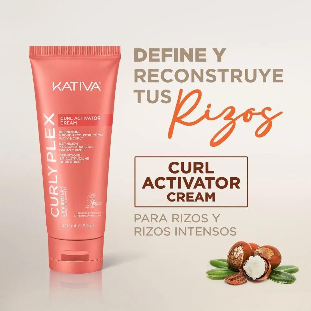Kativa Curly Plex Curl Activator Cream Definition and Bond ...