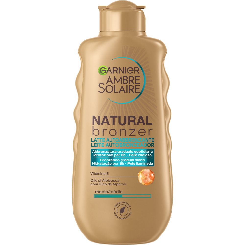 Garnier Ambre Solaire Natural Bronzer Self-Tanning Milk Daily Gradual ...