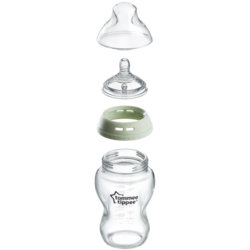 Tommee Tippee Natural Start Glass Baby Bottle with Silicone Teat ...