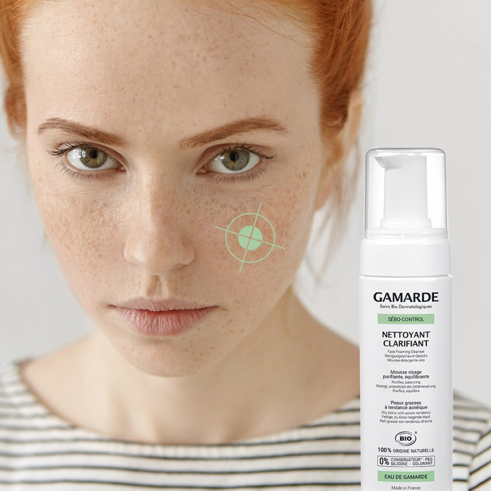 Gamarde Nettoyant clarifiant Mousse nettoyante douce pour le visage ...