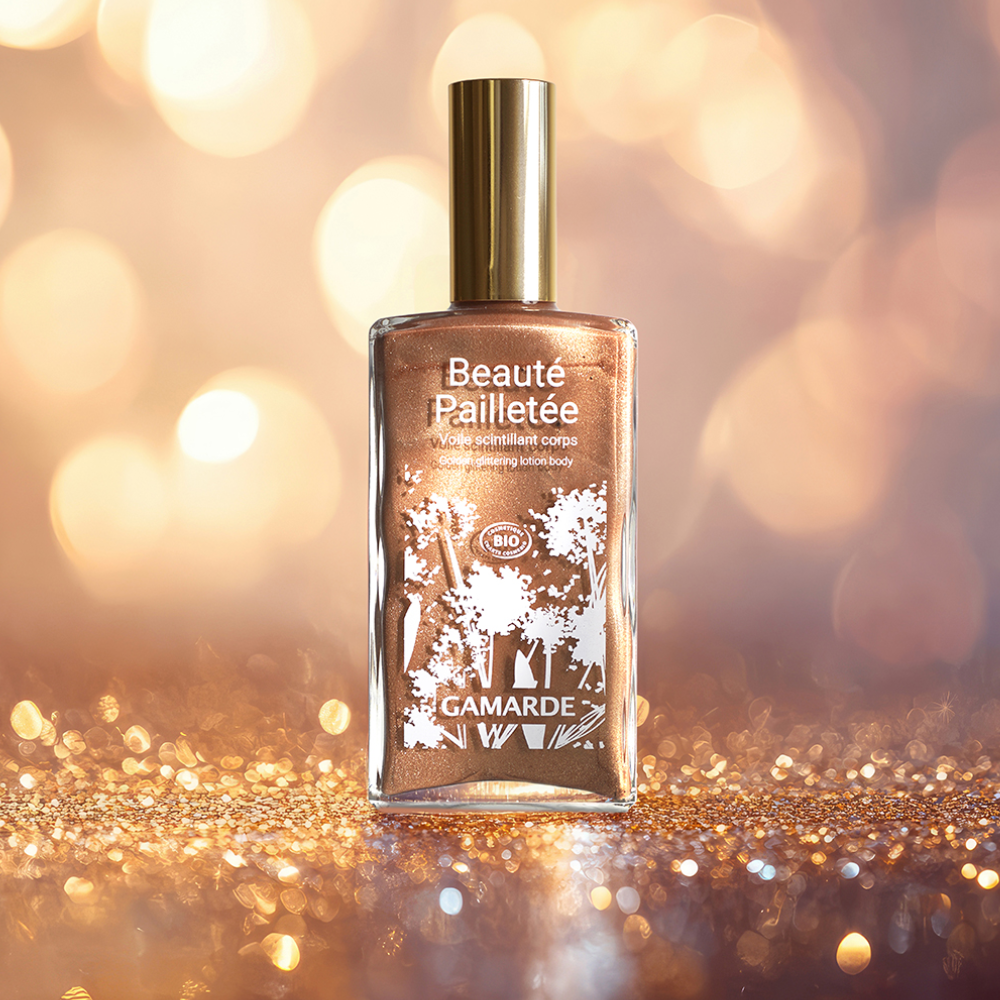 Gamarde Glitter Beauty Loción corporal con purpurina dorada - SweetCare ...