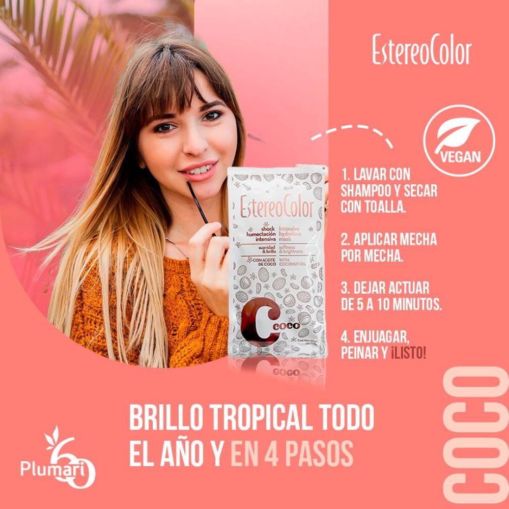 EstereoColor Shock Coco Intensive Hydration Mask with Coconut Oil ...