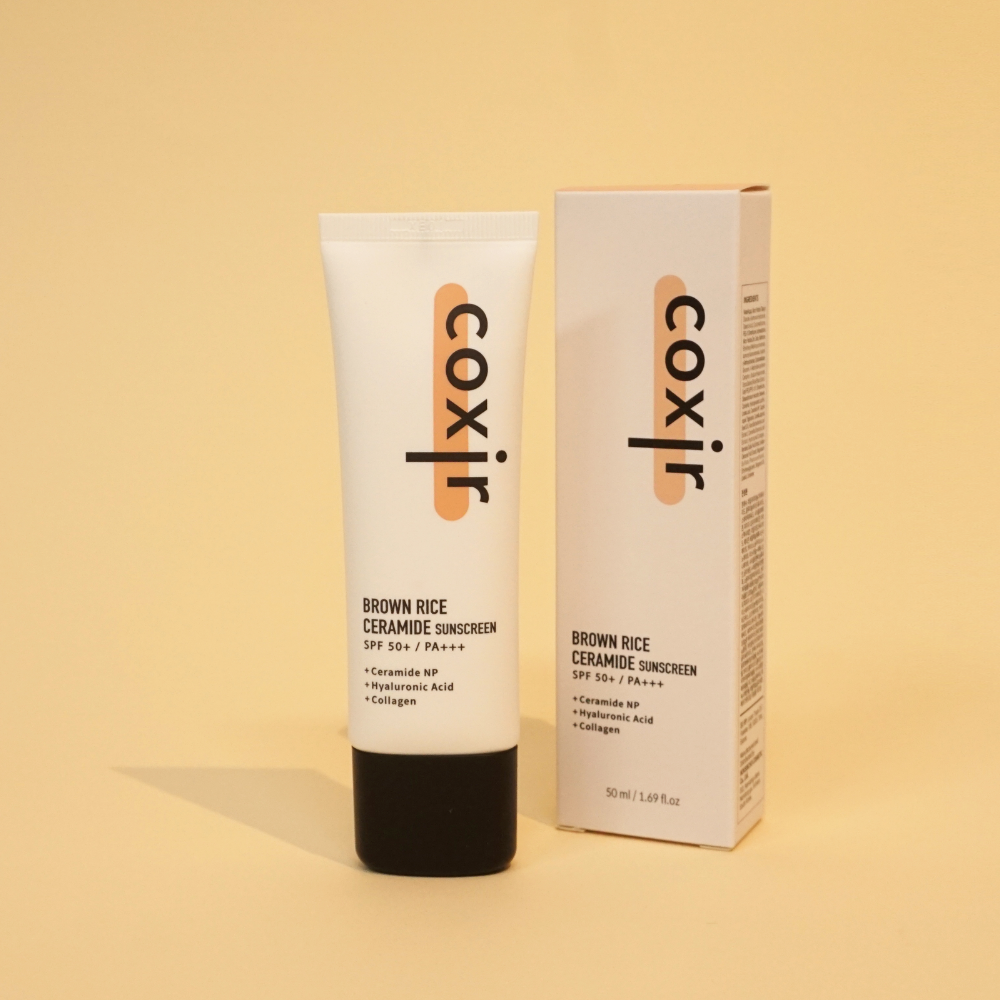 Coxir Brown Rice Ceramide Sunscreen SPF50+ PA+++ - SweetCare Malaysia