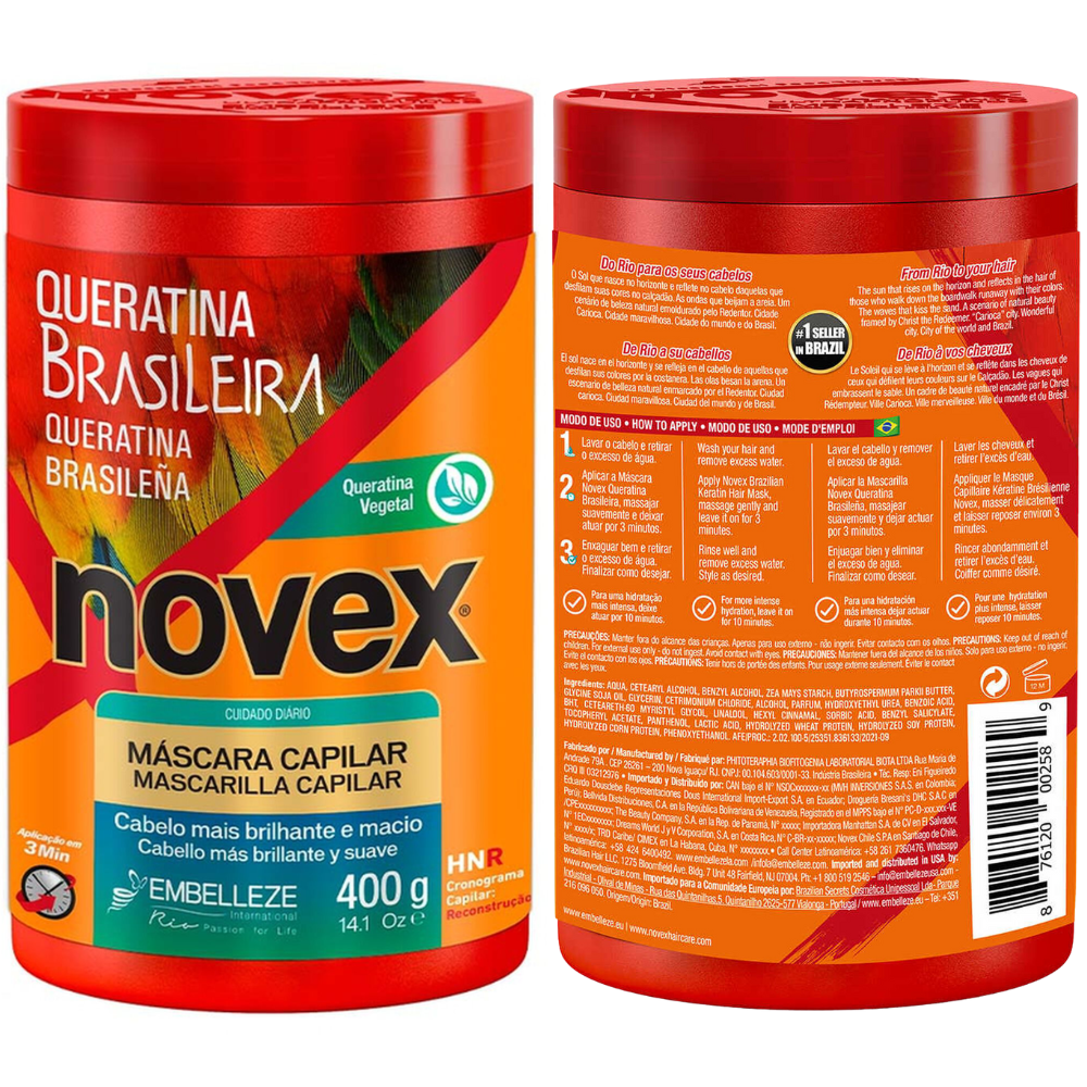 Novex Brazilian Keratin Hair Mask - SweetCare Latvia
