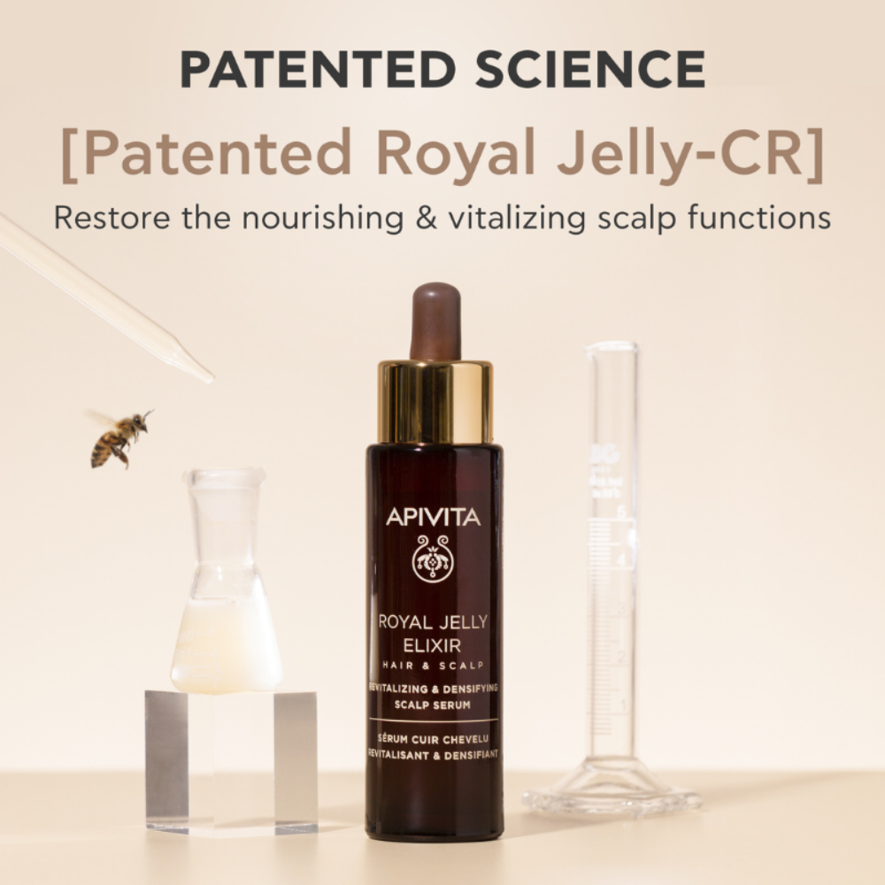 Apivita Royal Jelly Elixir Revitalizing and Densifying Scalp Serum ...