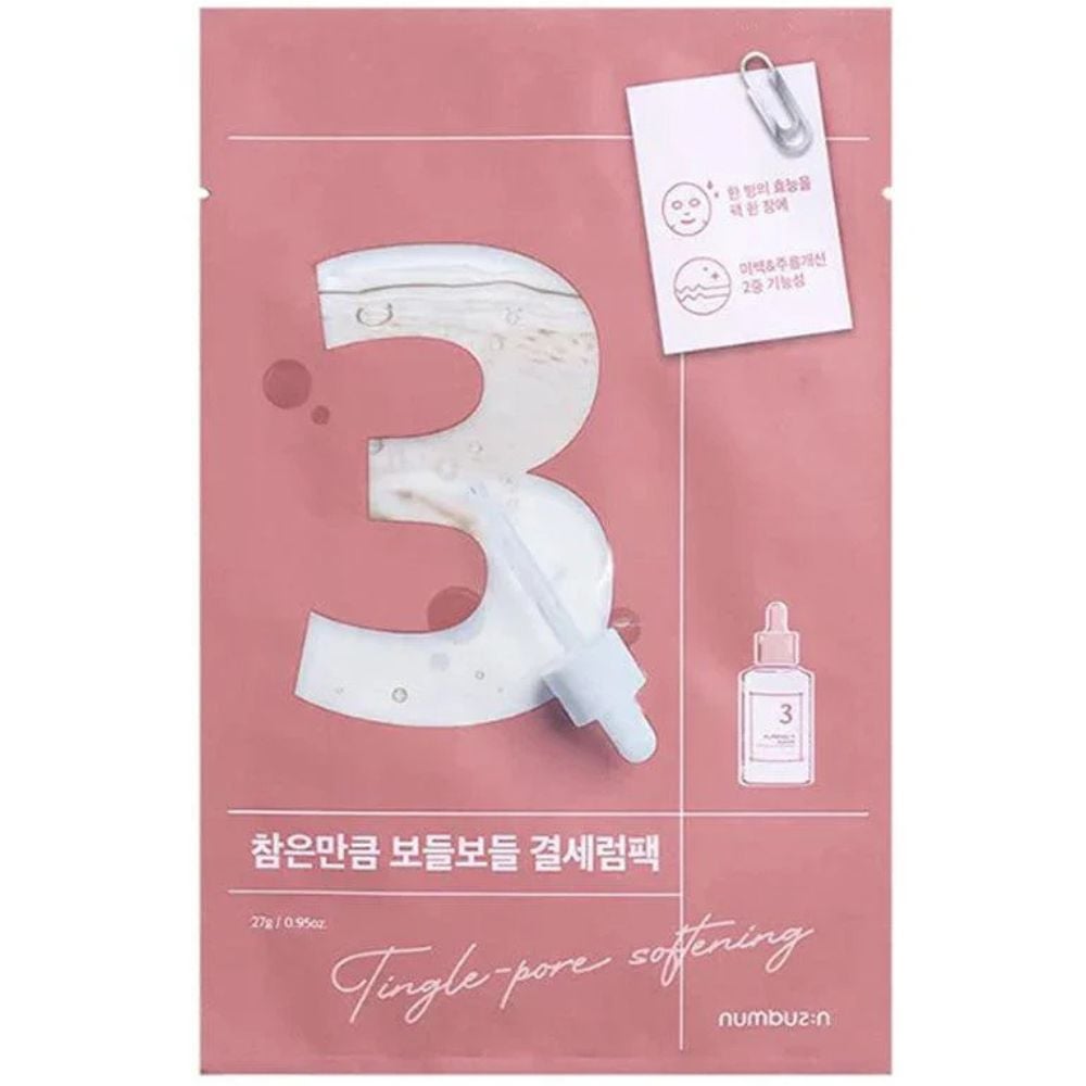 Numbuzin No.3 Tingle-Pore Softening Sheet Mask Pore Tightening - SweetCare Uganda