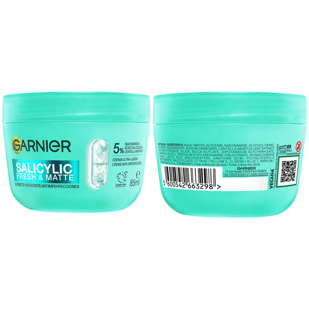 Garnier Salicylic Fresh and Matte Hydrating Sorbet Face Cream ...