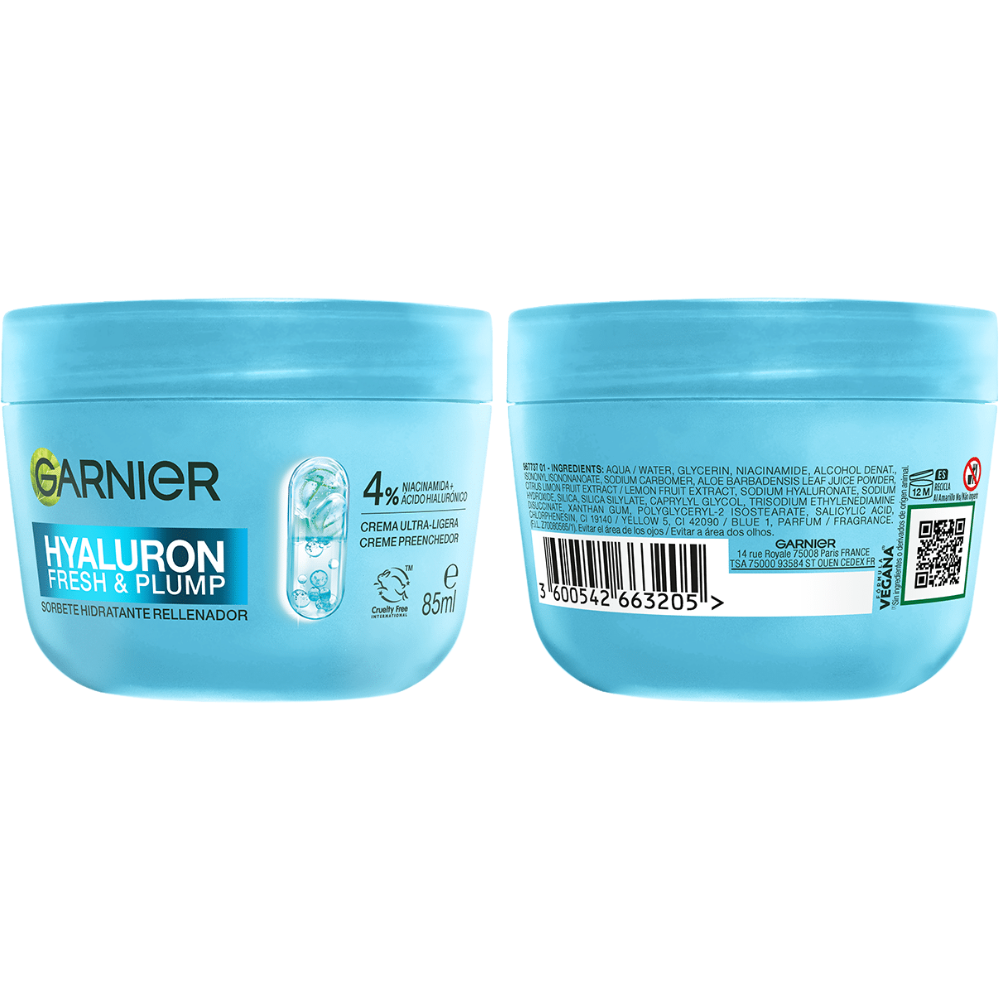 Garnier Hyaluron Fresh and Plump Hydrating Sorbet Face Cream ...