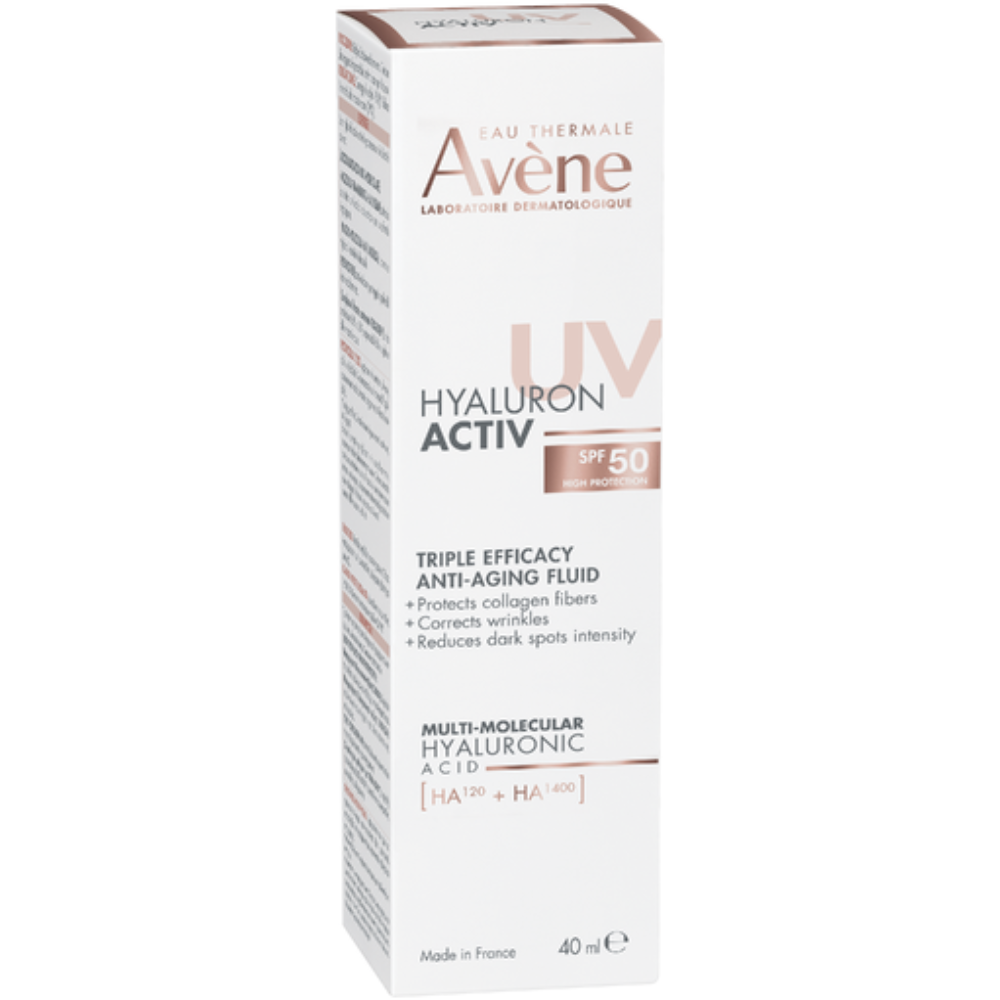 Avène Hyaluron Activ UV Triple Efficacy Anti-Aging Face Fluid SPF50 ...